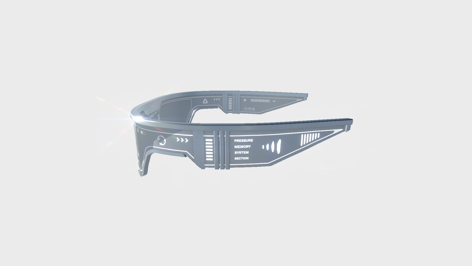 SciFi Glasses Visor 06 White - Character Design Fashion 3D Model ...