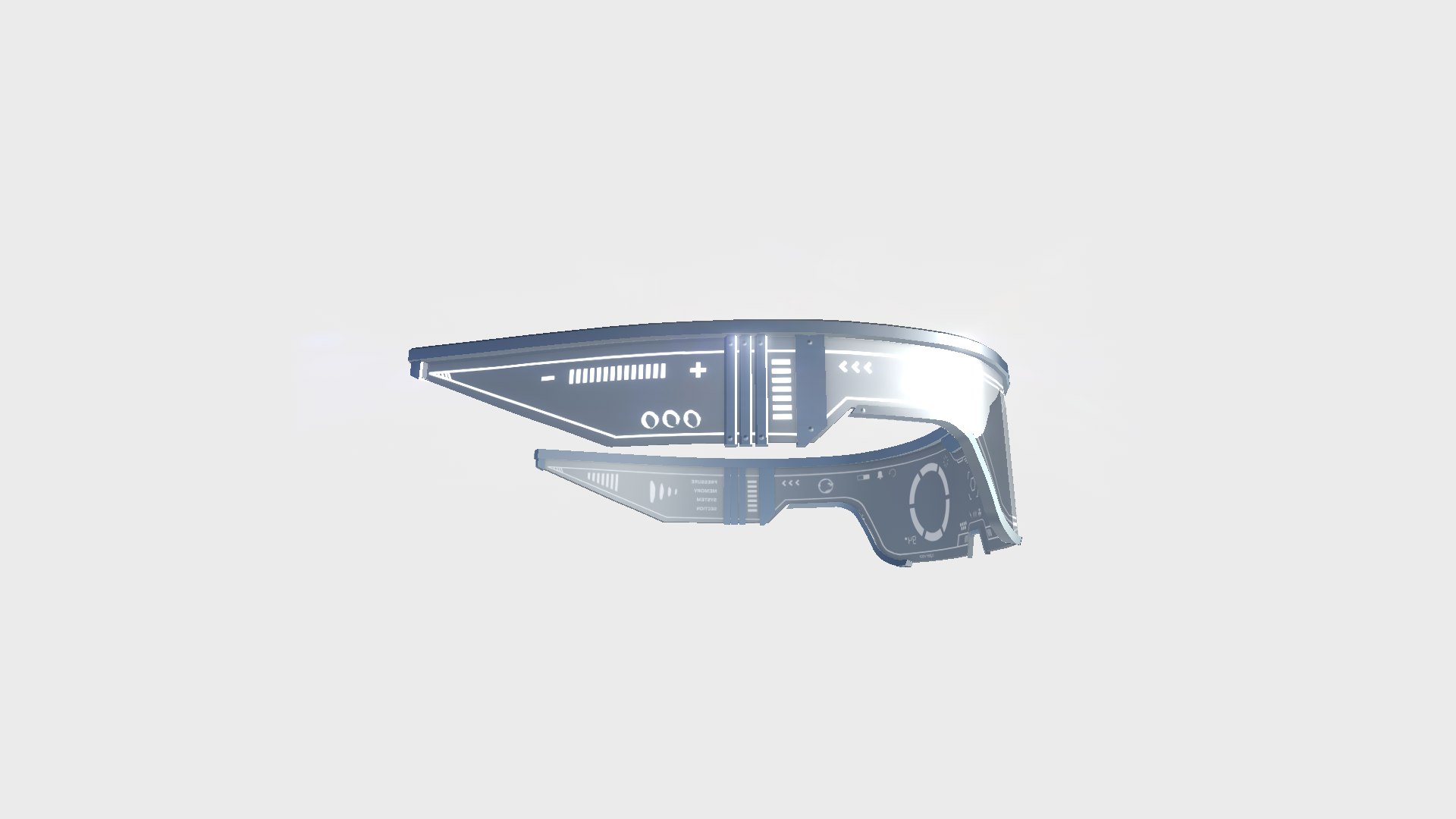 SciFi Glasses Visor 06 White - Character Design Fashion 3D Model ...