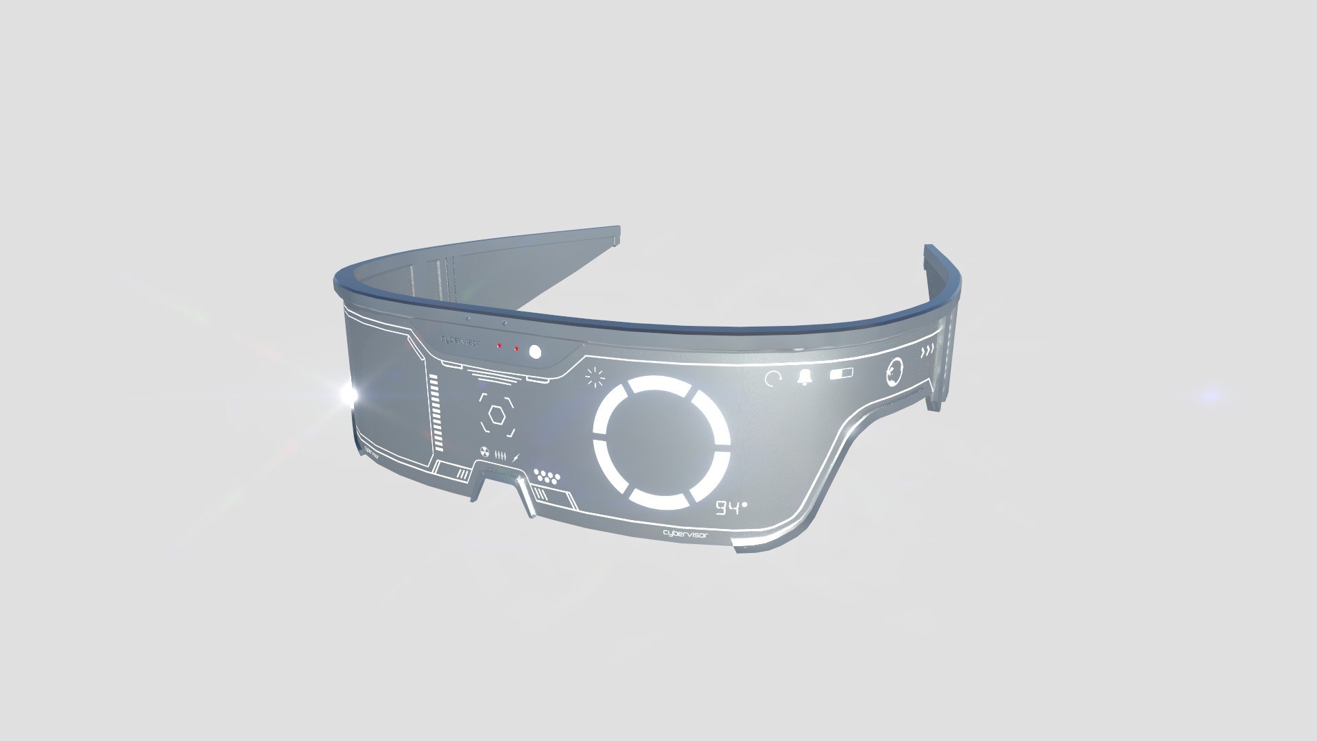 SciFi Glasses Visor 06 White - Character Design Fashion 3D Model ...
