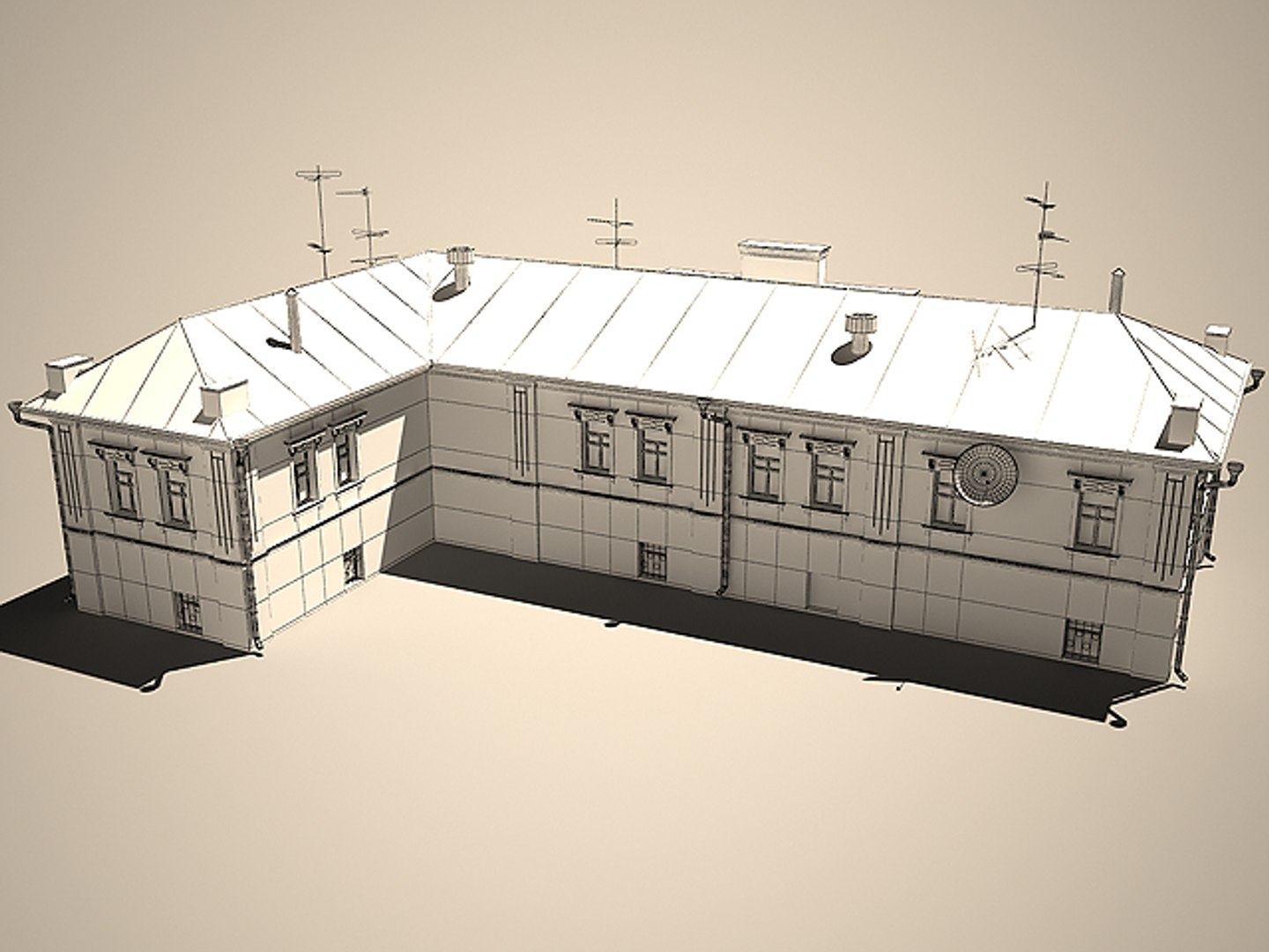 Real Old Building 3d Max