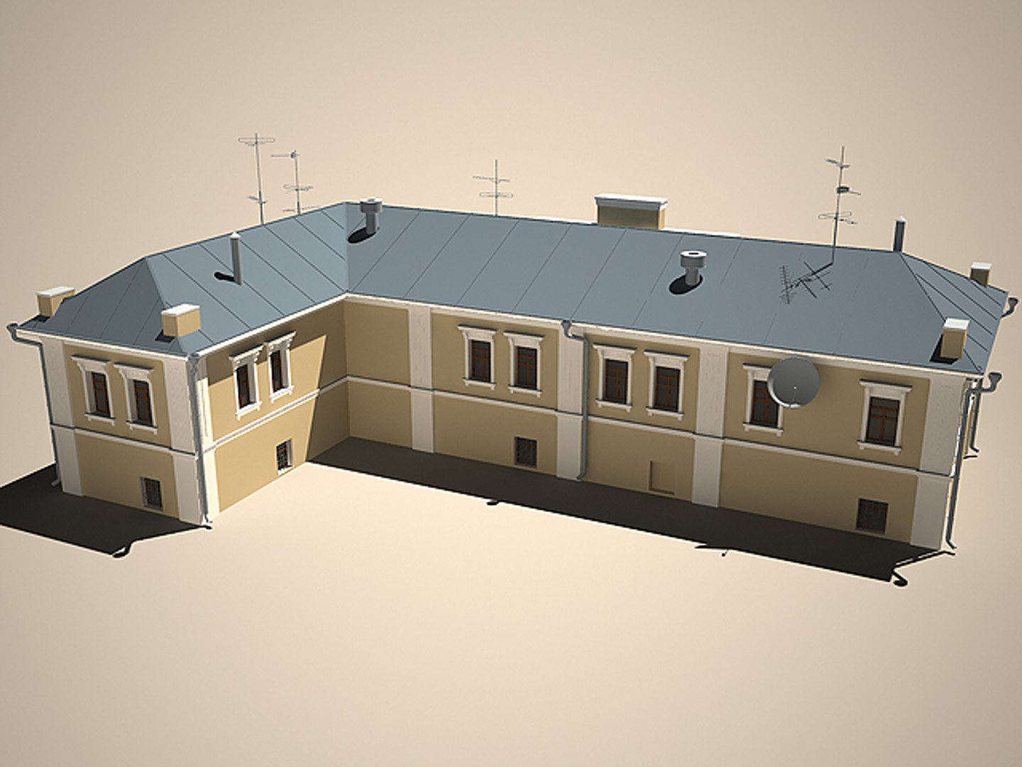Real Old Building 3d Max
