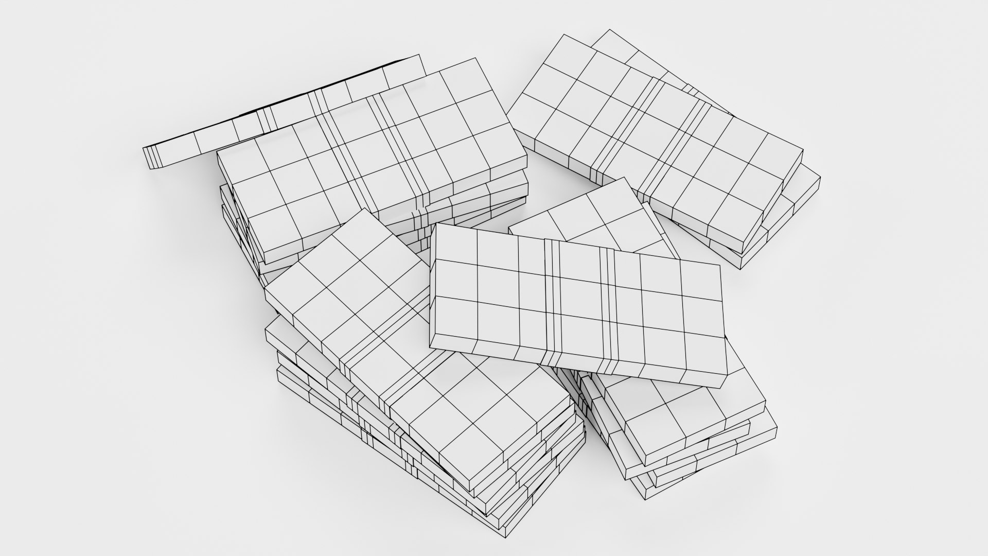 Cartoon Bills - Pile 3D Model - TurboSquid 2268317