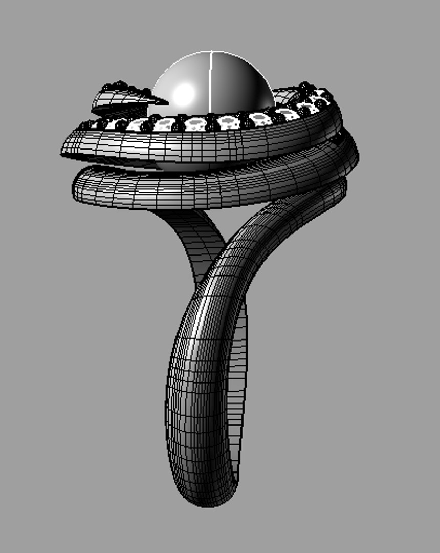 3dm ring silver gold