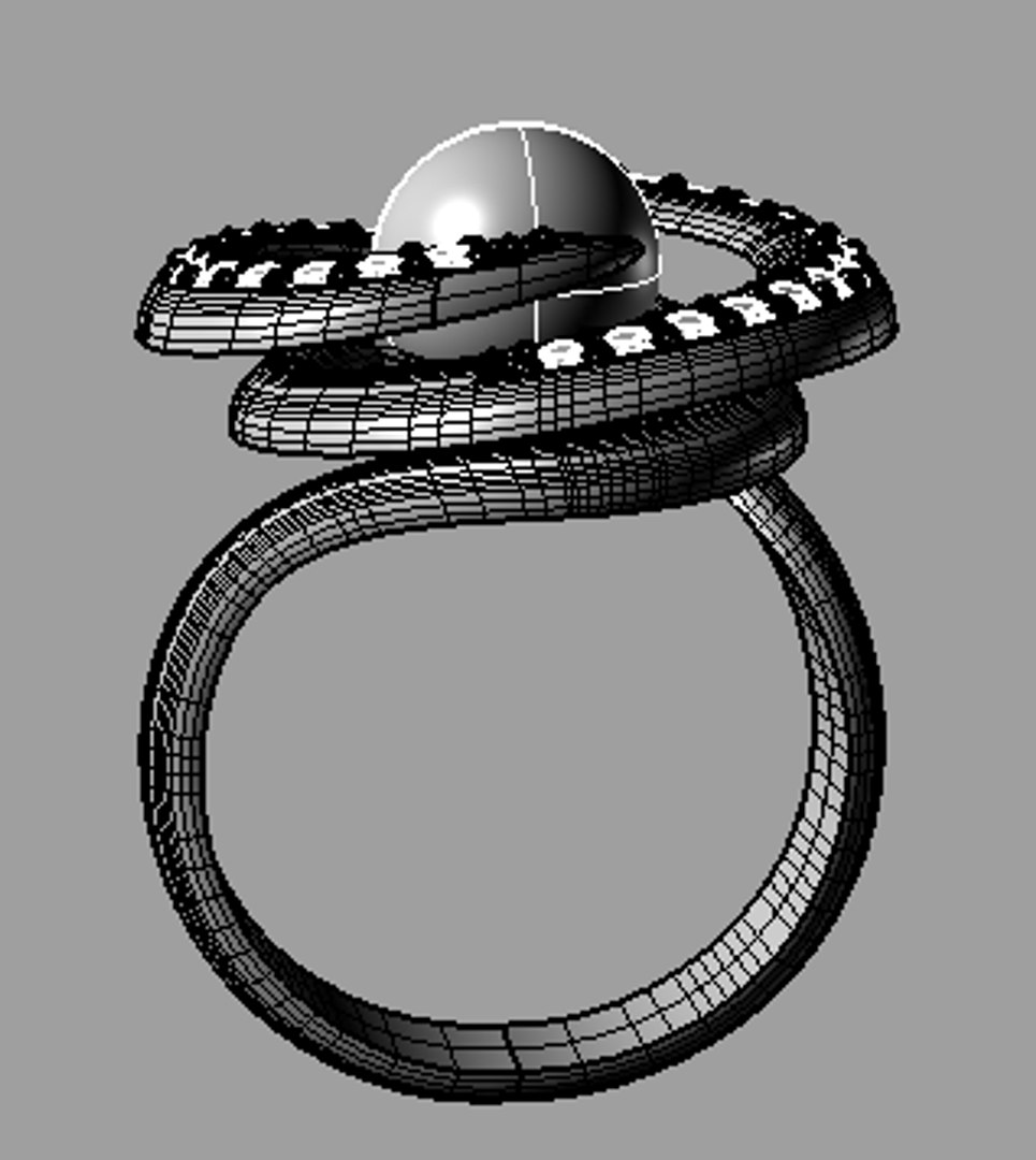 3dm ring silver gold