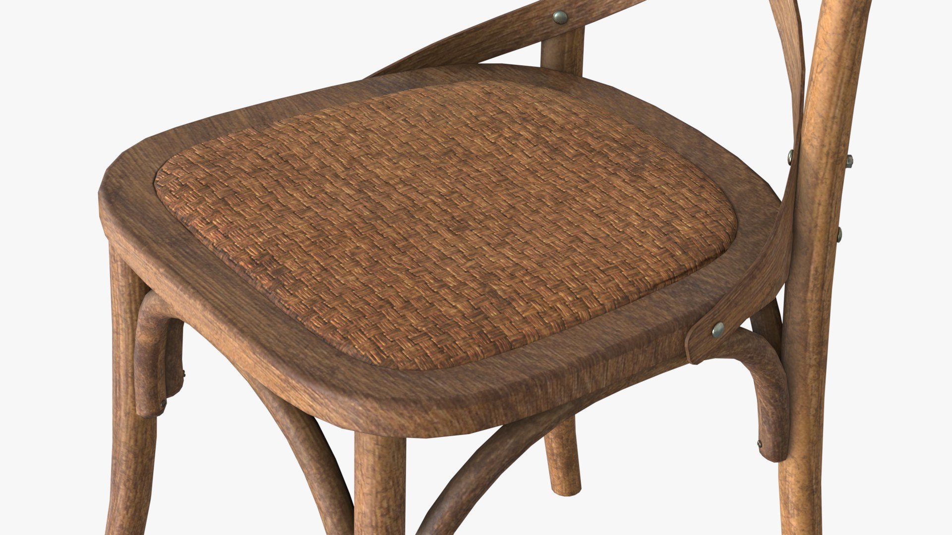 Cross Back Rustic Chair - Game Asset 3D - TurboSquid 1912691