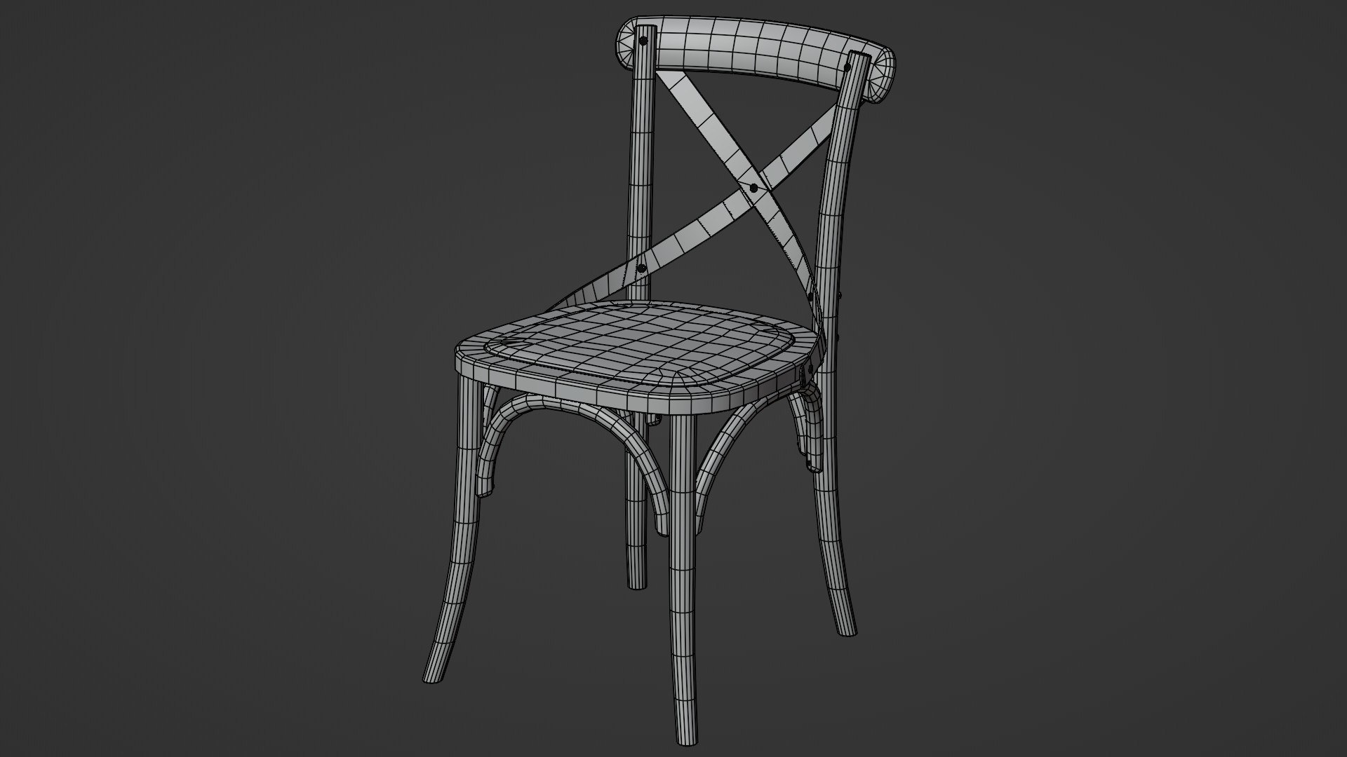 Cross Back Rustic Chair - Game Asset 3D - TurboSquid 1912691