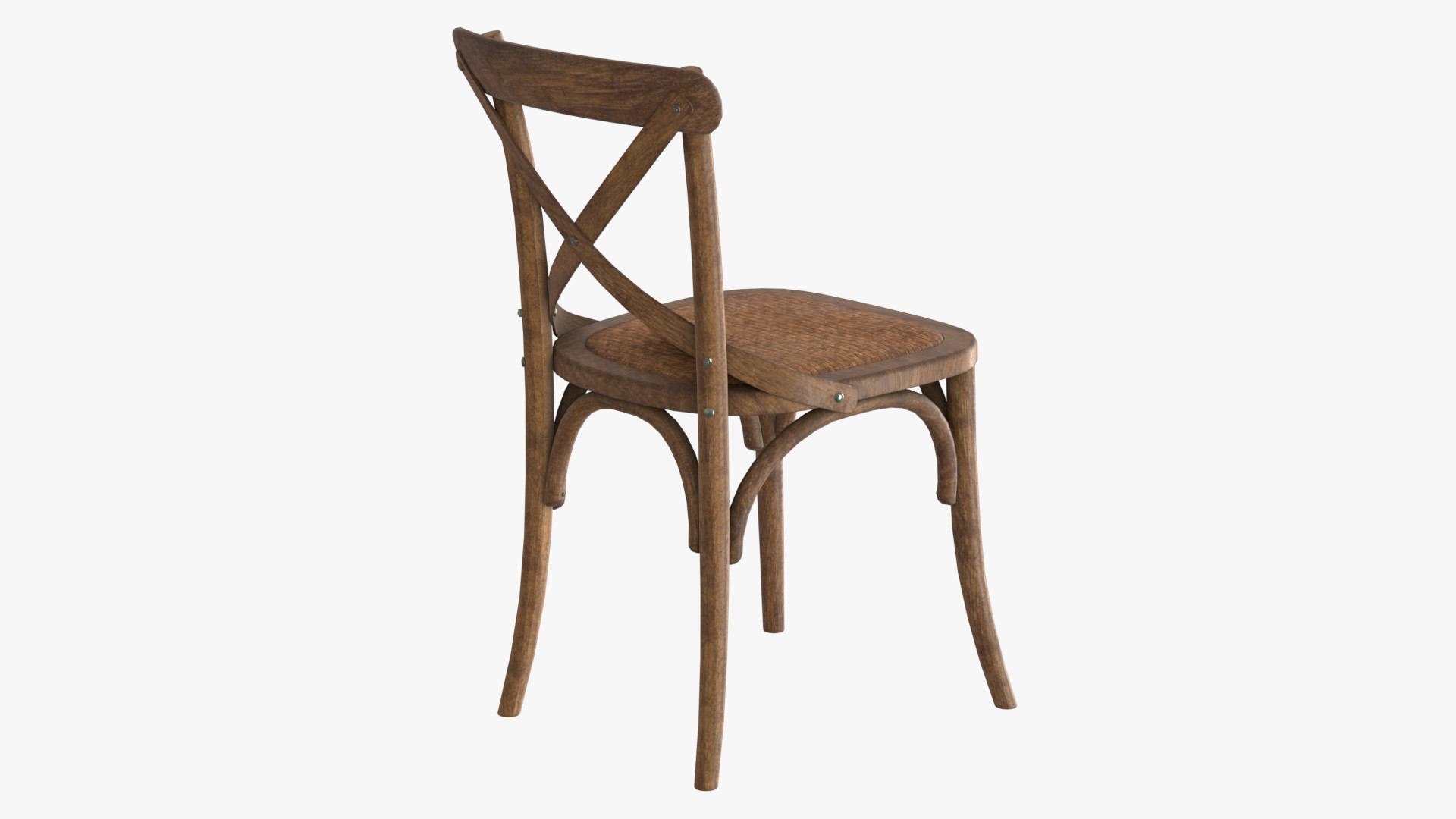 Cross Back Rustic Chair - Game Asset 3D - TurboSquid 1912691