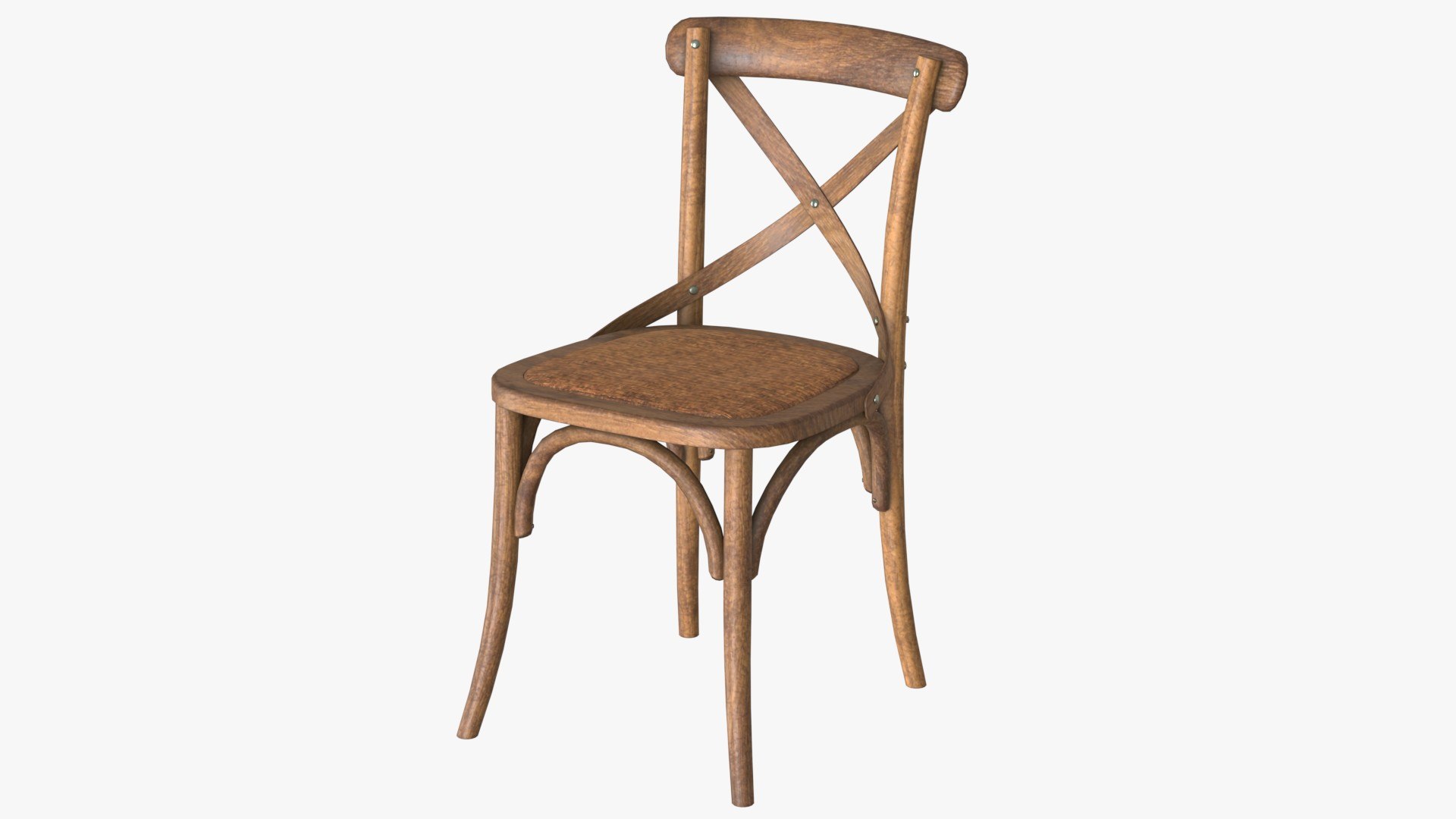 Cross Back Rustic Chair - Game Asset 3D - TurboSquid 1912691