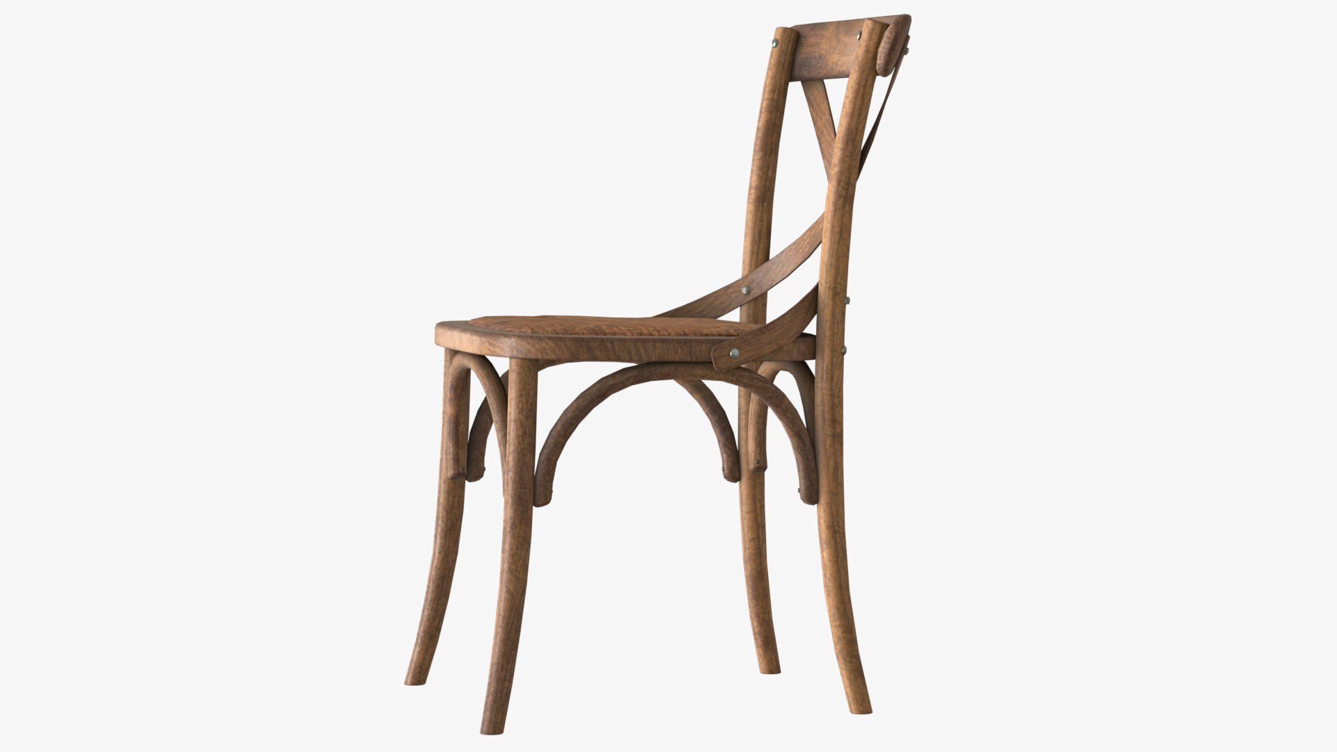 Cross Back Rustic Chair - Game Asset 3D - TurboSquid 1912691