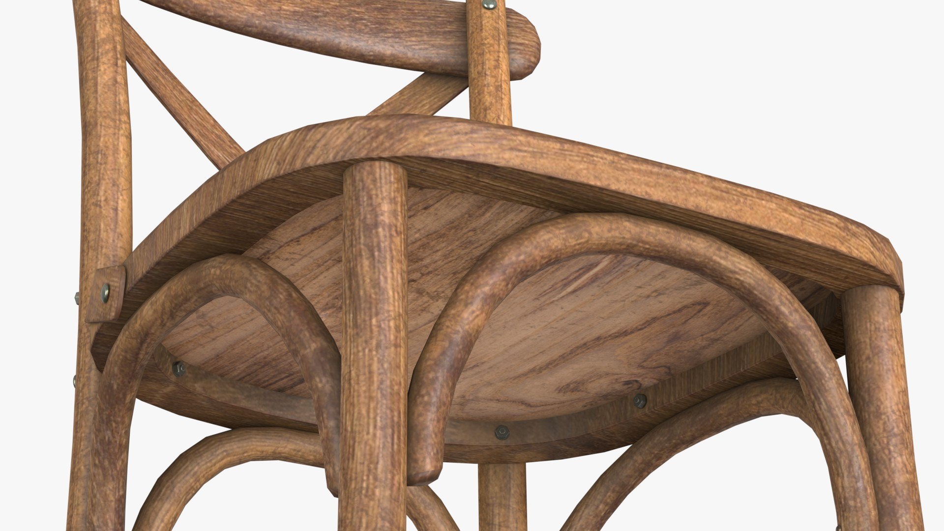Cross Back Rustic Chair - Game Asset 3D - TurboSquid 1912691
