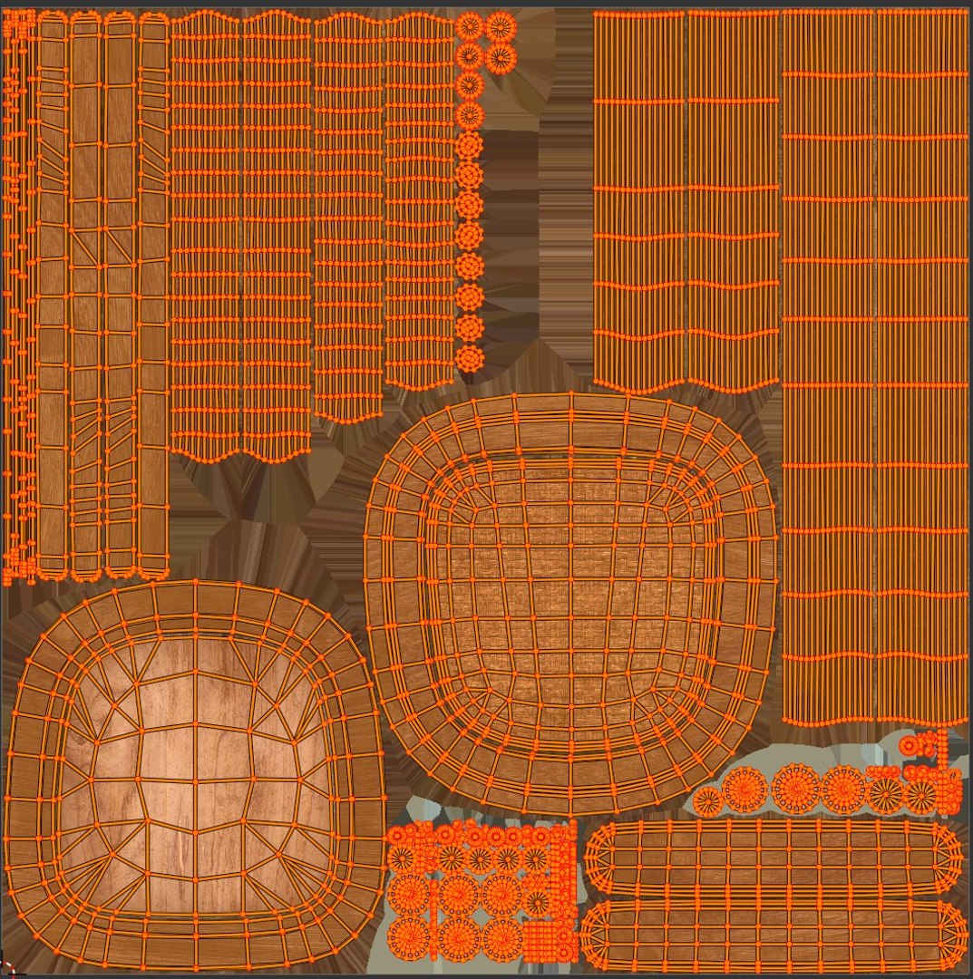 Cross Back Rustic Chair - Game Asset 3D - TurboSquid 1912691