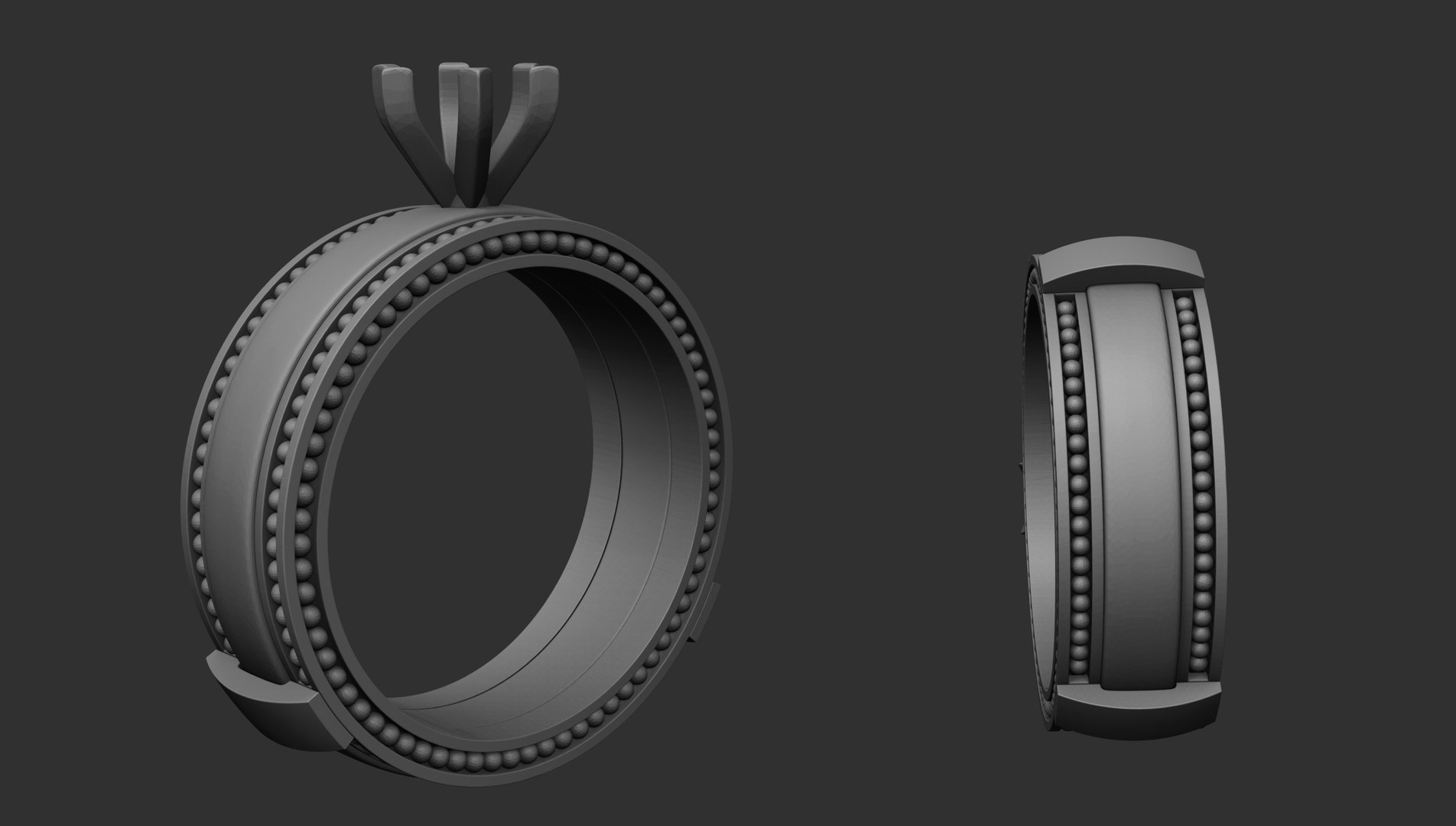 Jewellery Collapsible Ring Stones Model - TurboSquid 1520587