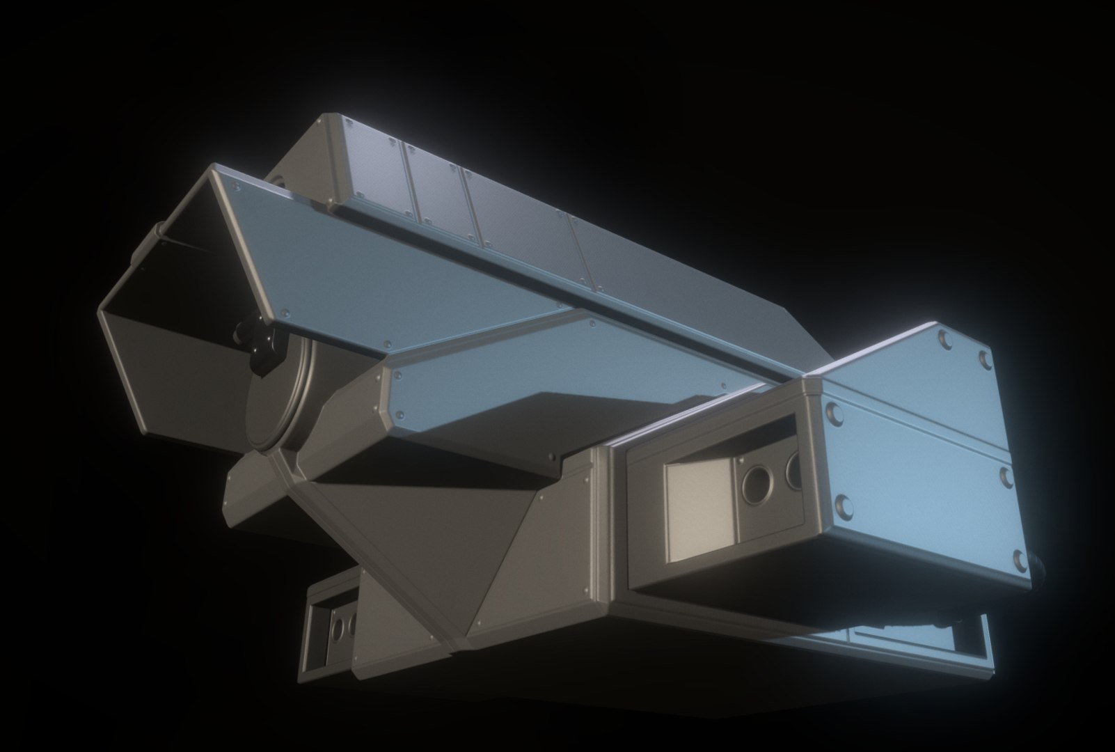 version laser gun module 3d model