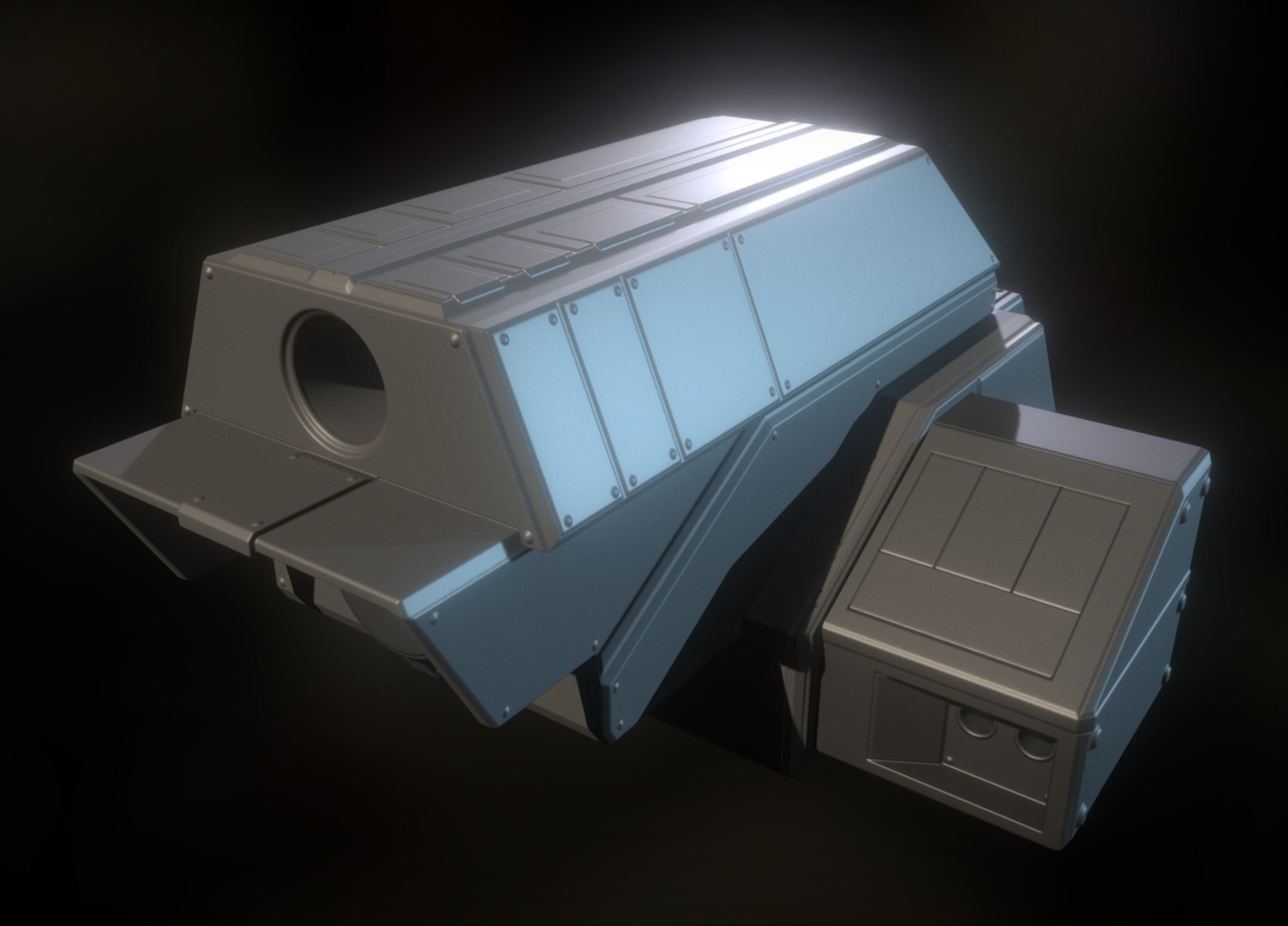version laser gun module 3d model