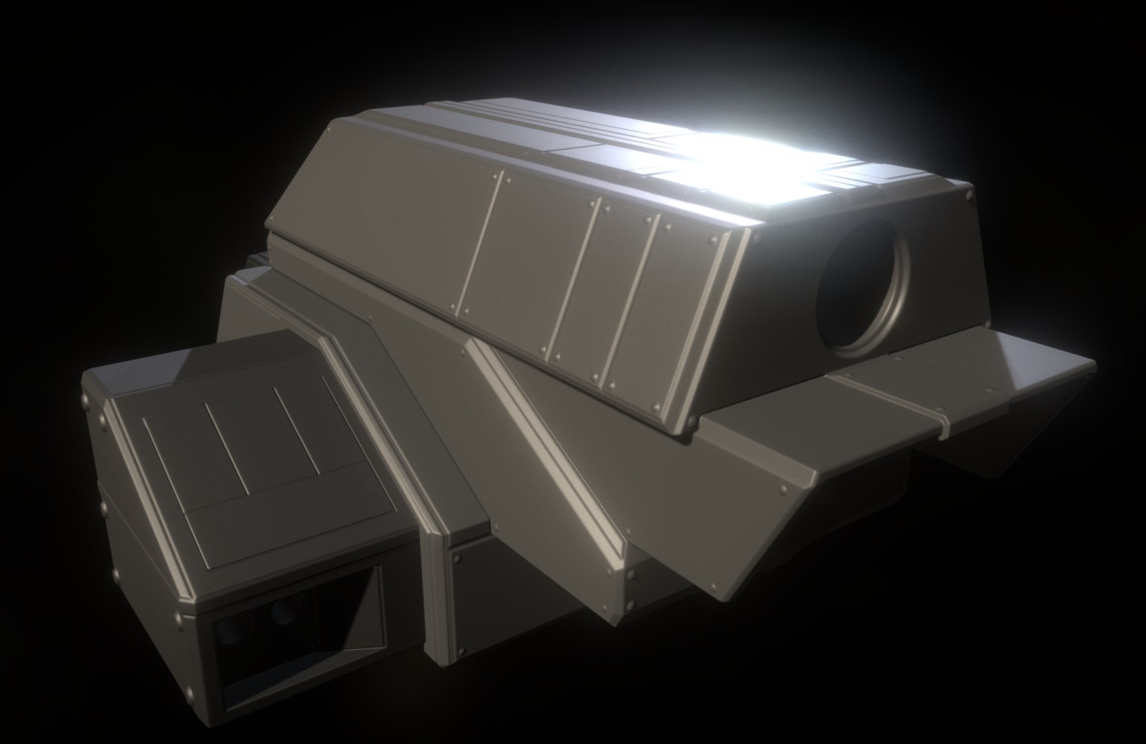 version laser gun module 3d model