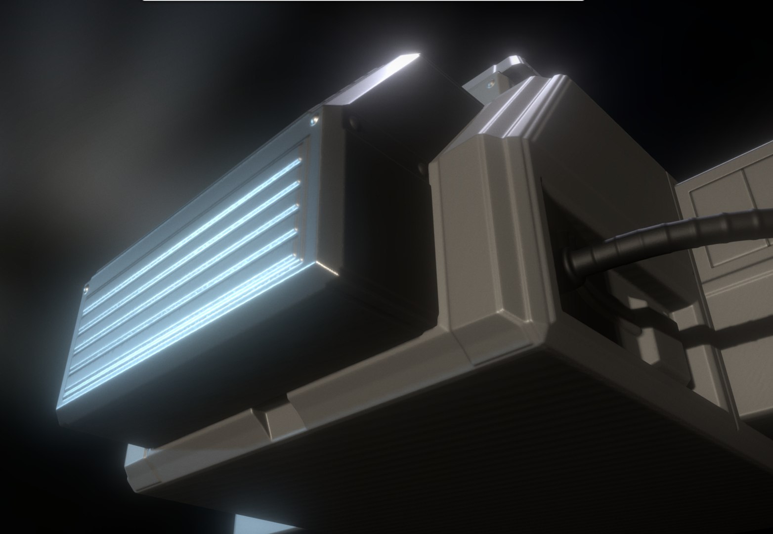 version laser gun module 3d model