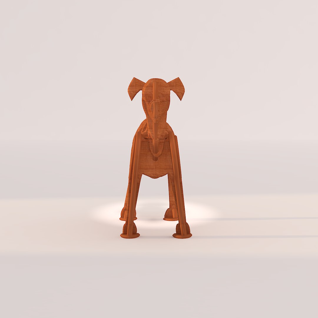 Wooden Dog Model - TurboSquid 1329268