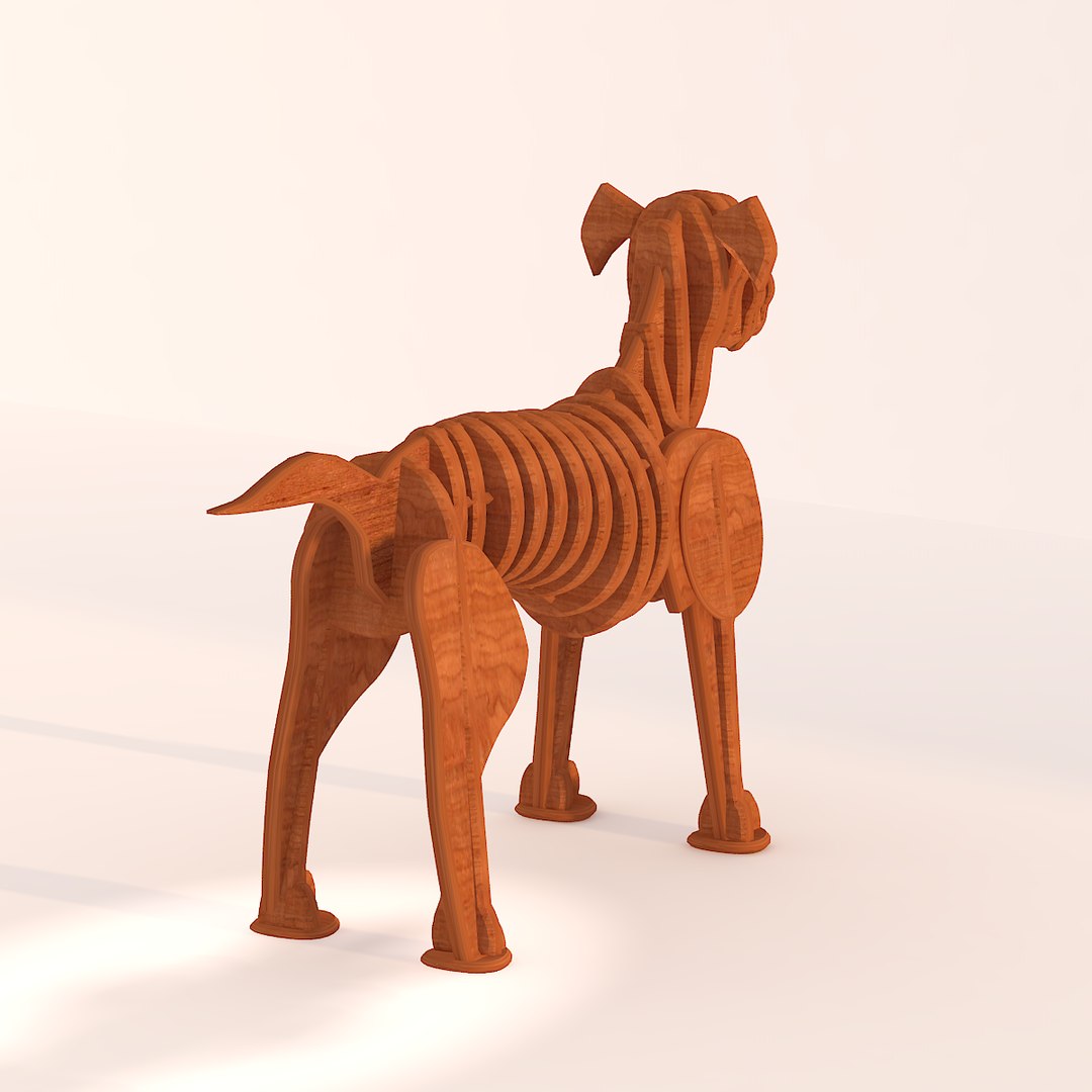 Wooden Dog Model - TurboSquid 1329268