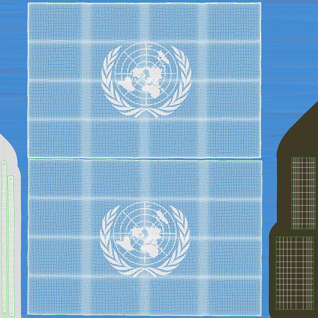 Flag Laying Pose 3D Model - TurboSquid 1573463