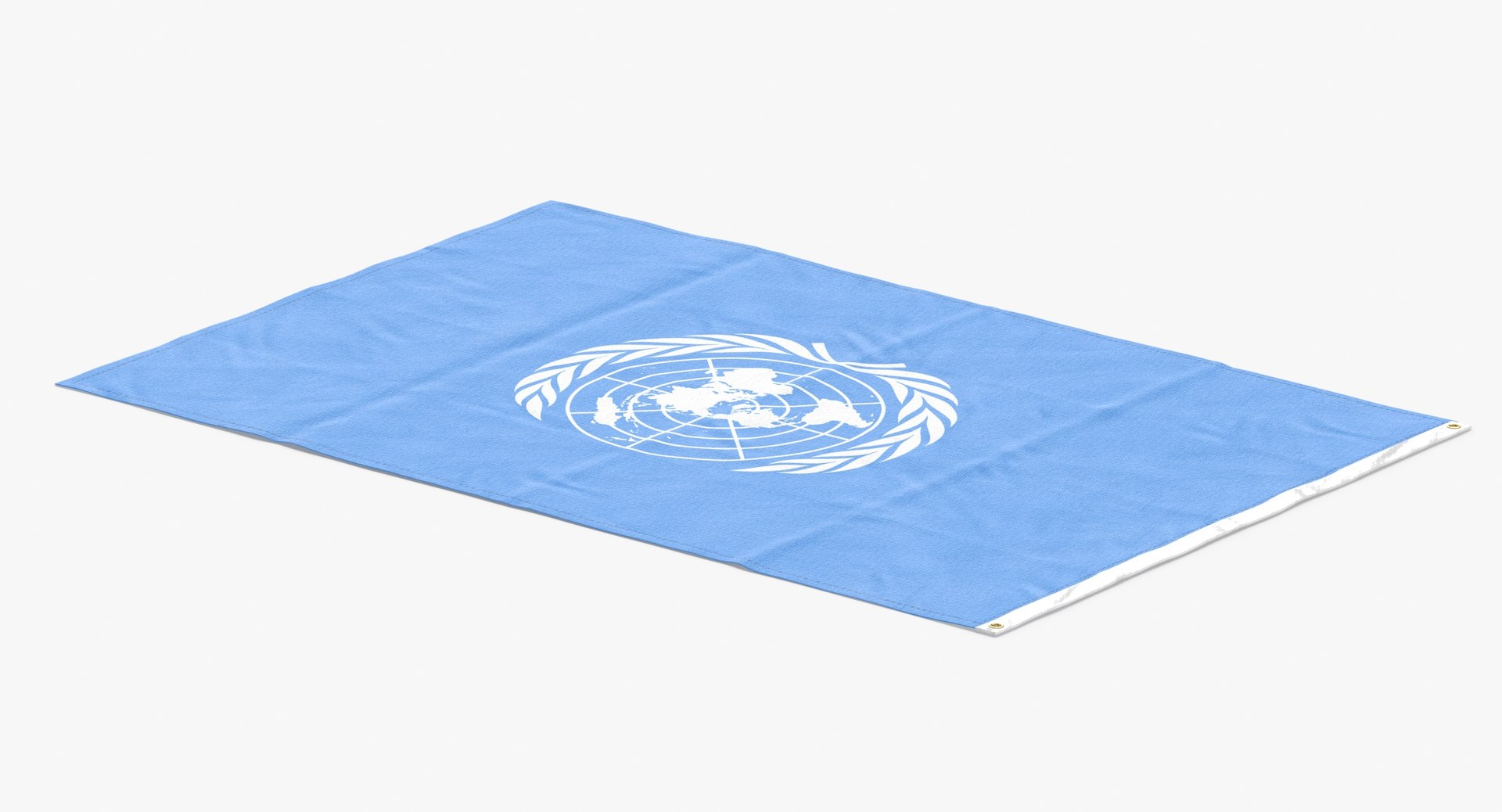 Flag Laying Pose 3D Model - TurboSquid 1573463