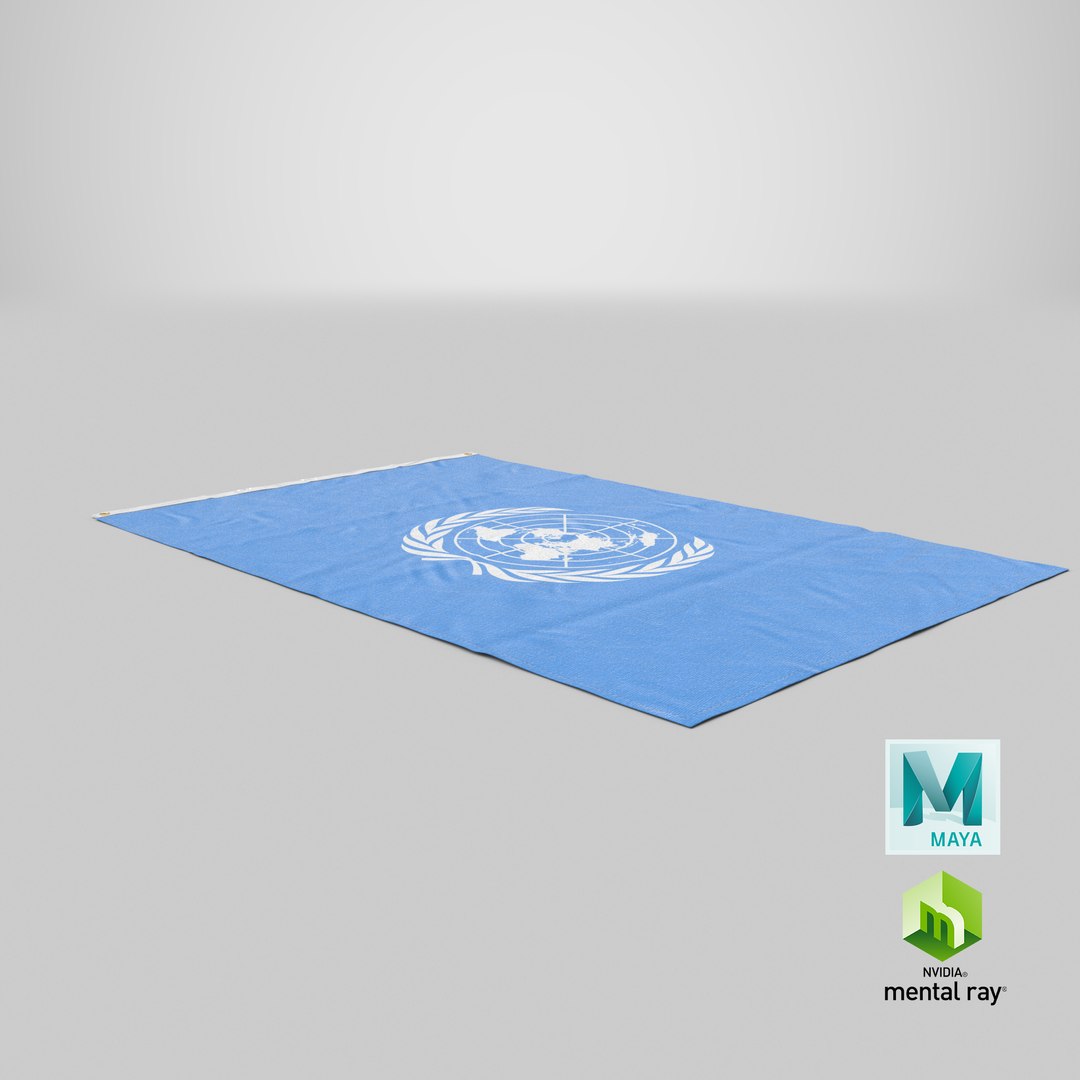 Flag laying pose 3D model - TurboSquid 1573463