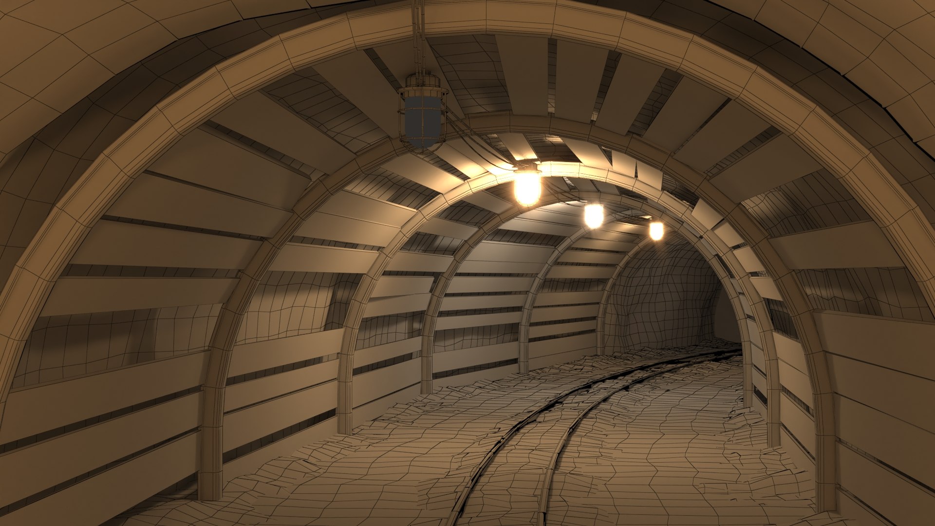 3D Mine Tunnel 06 - TurboSquid 1732961