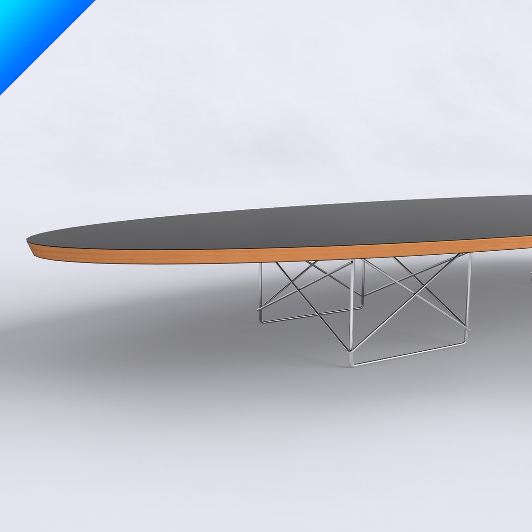 3d table charles eames elliptical model