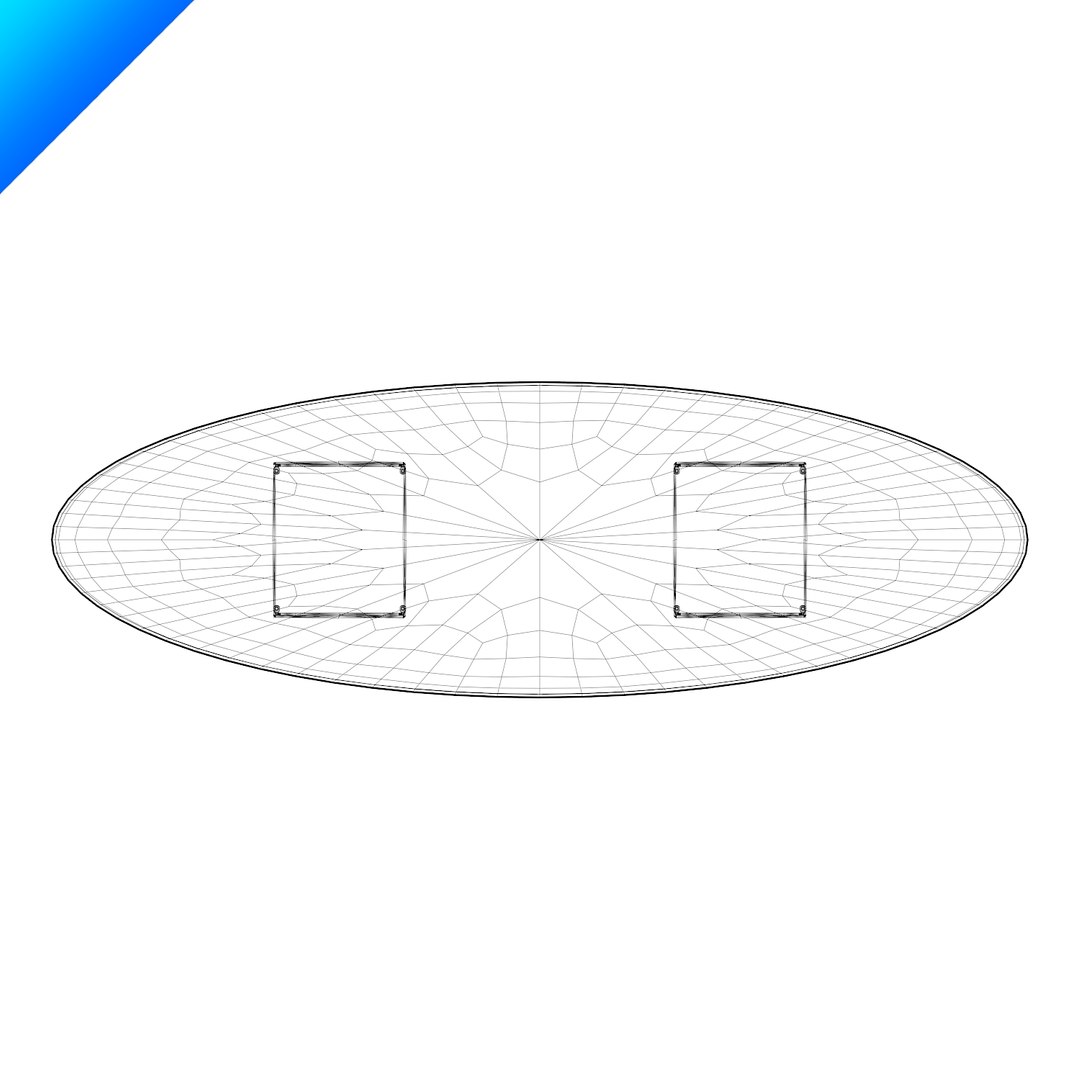 3d table charles eames elliptical model