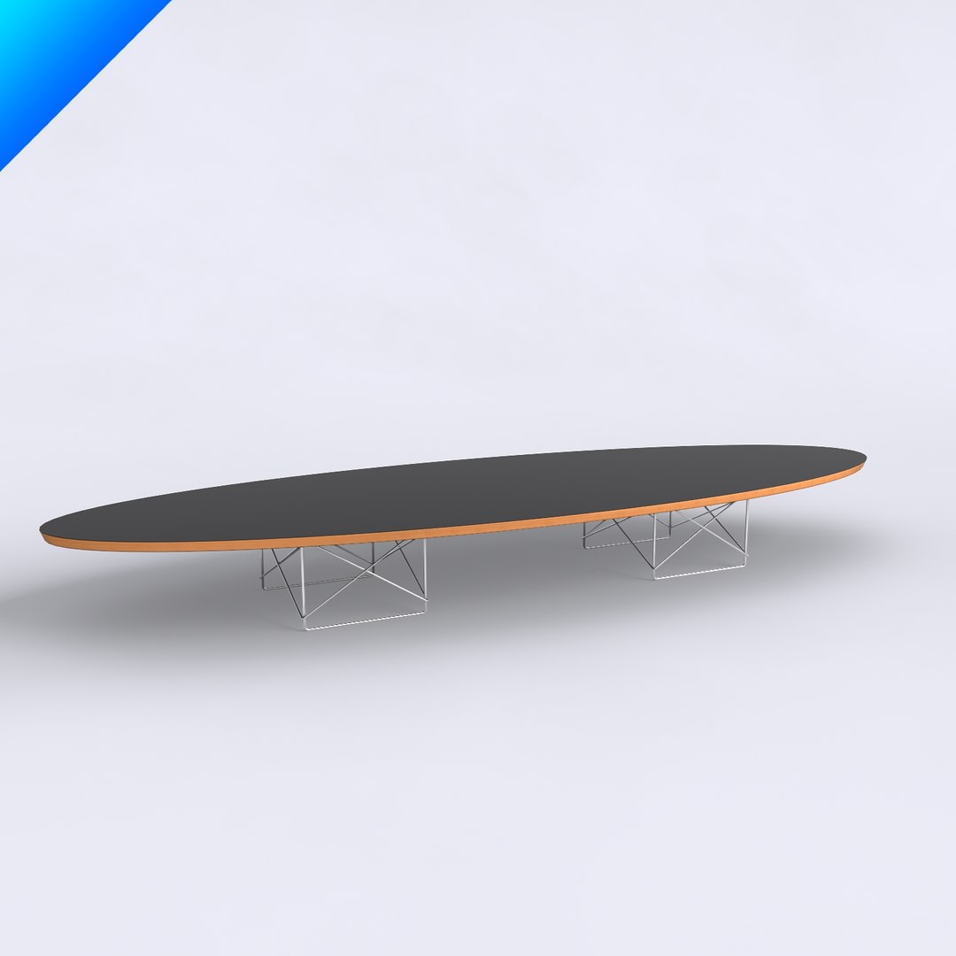 3d table charles eames elliptical model