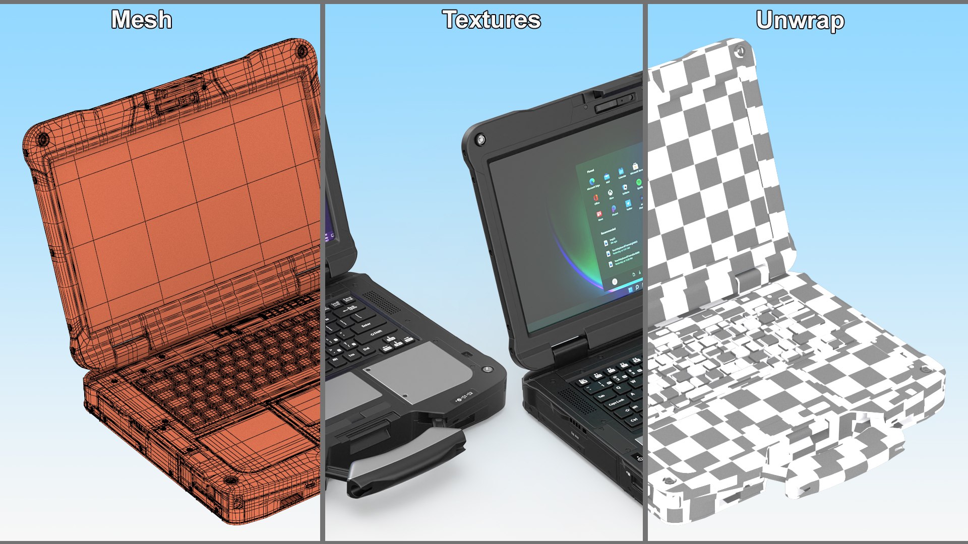 Durable Shockproof Laptops 3D model - TurboSquid 1975142