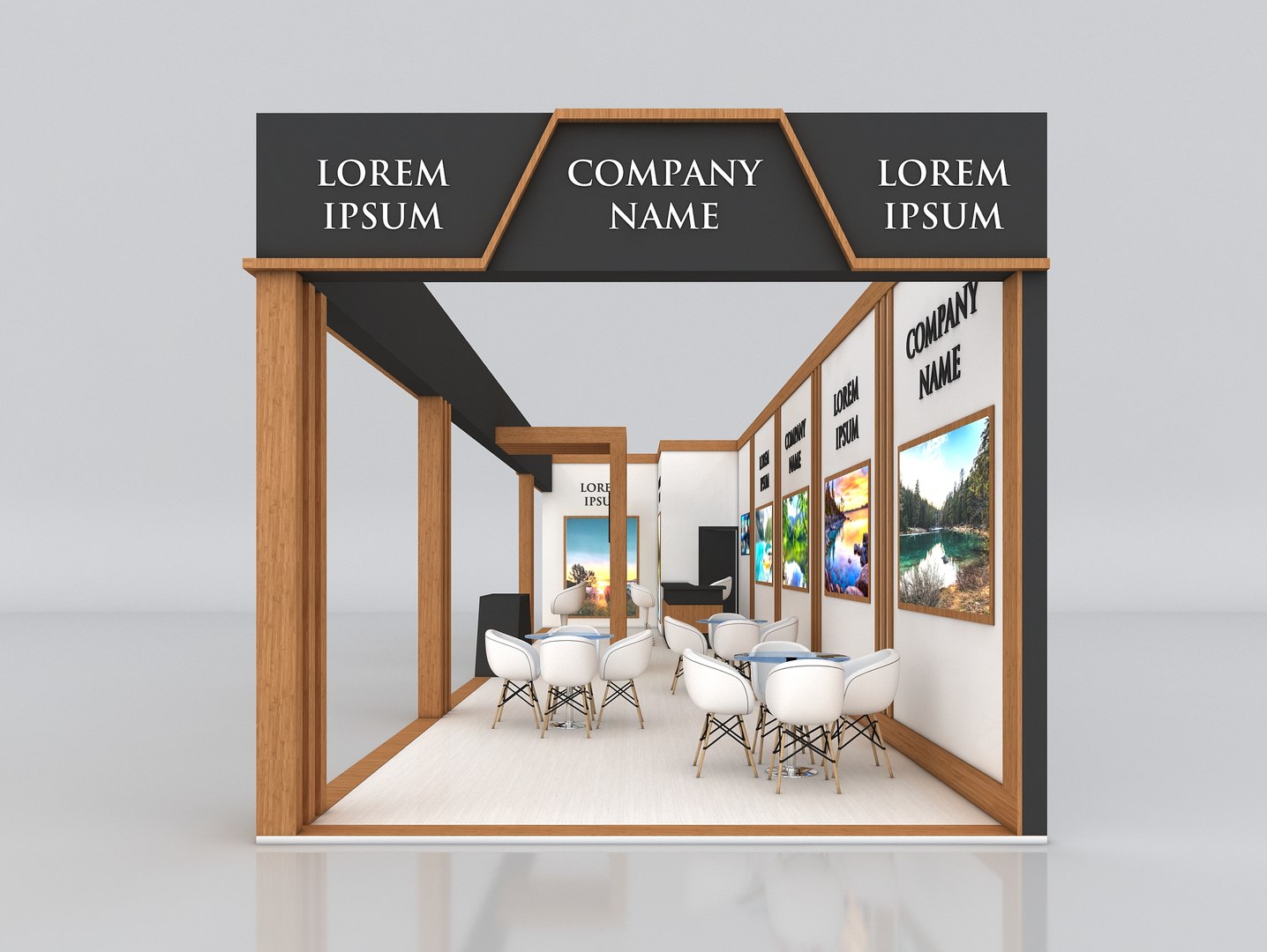 3D 5 Exhibition Stand Stall Fair Collection - TurboSquid 2025159