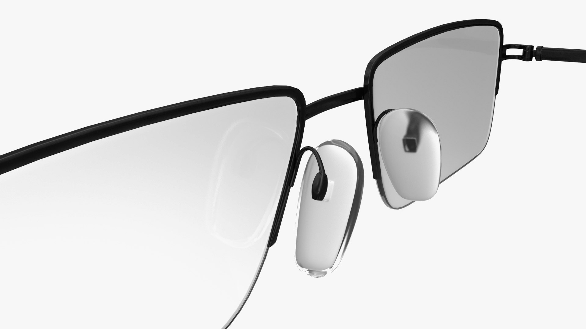 3D Rectangular Reading Glasses with Black Frame - TurboSquid 2146827
