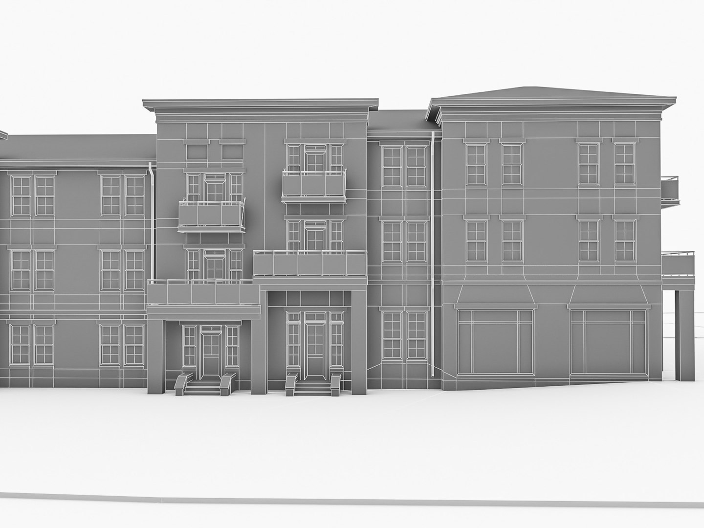 Apartment Complex 01 3D Model - TurboSquid 1751118