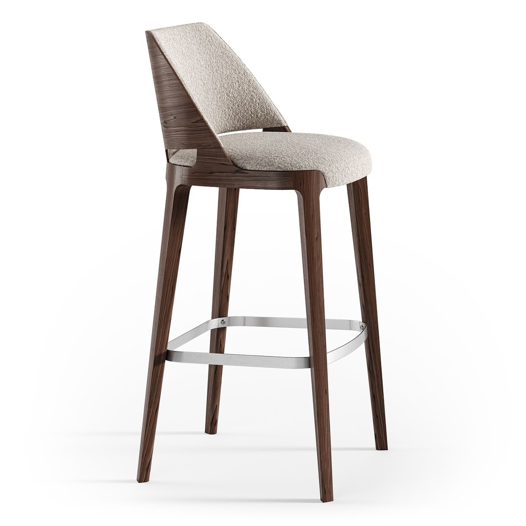 3D Potocco Velis Wood Stool Model - TurboSquid 2073688