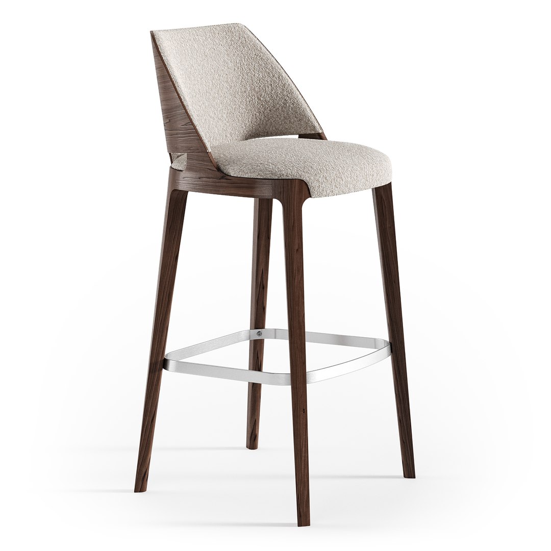 3D Potocco Velis Wood Stool Model - TurboSquid 2073688