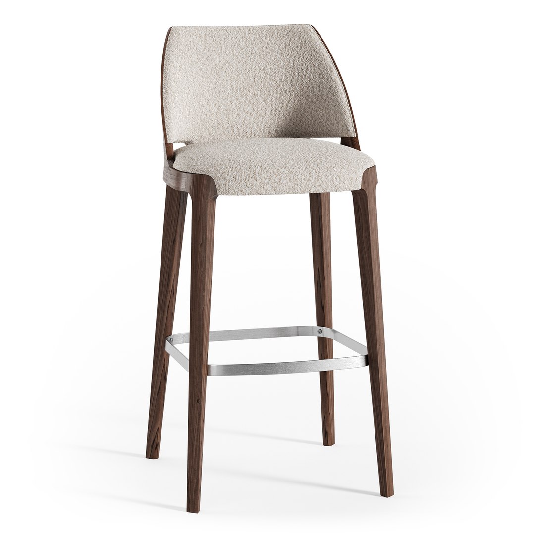 3D Potocco Velis Wood Stool Model - TurboSquid 2073688