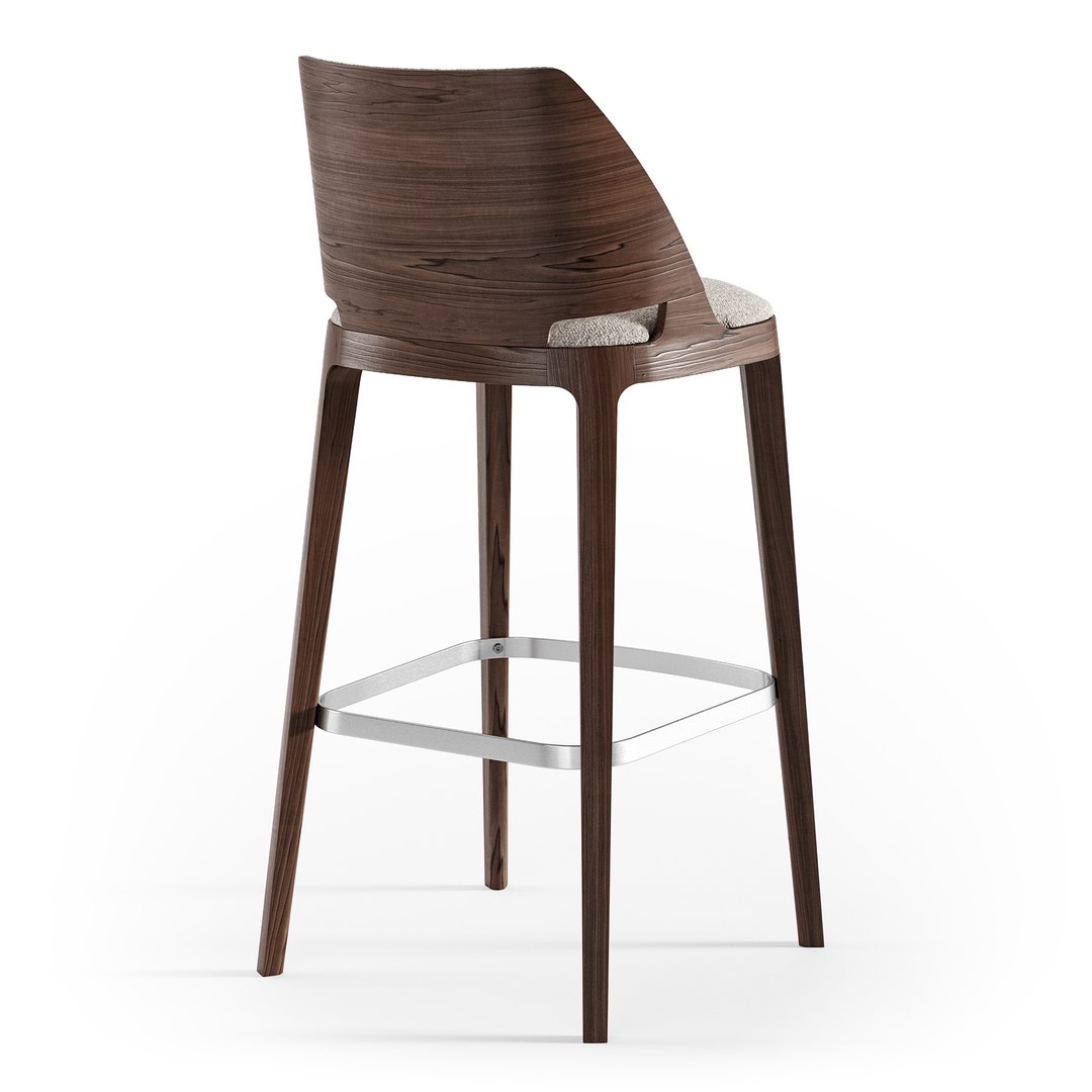 3D Potocco Velis Wood Stool Model - TurboSquid 2073688