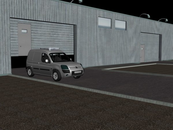 car delivery warehouse 3d model