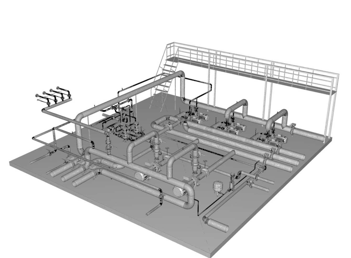 3D Industrial Boiler Room - TurboSquid 1508421