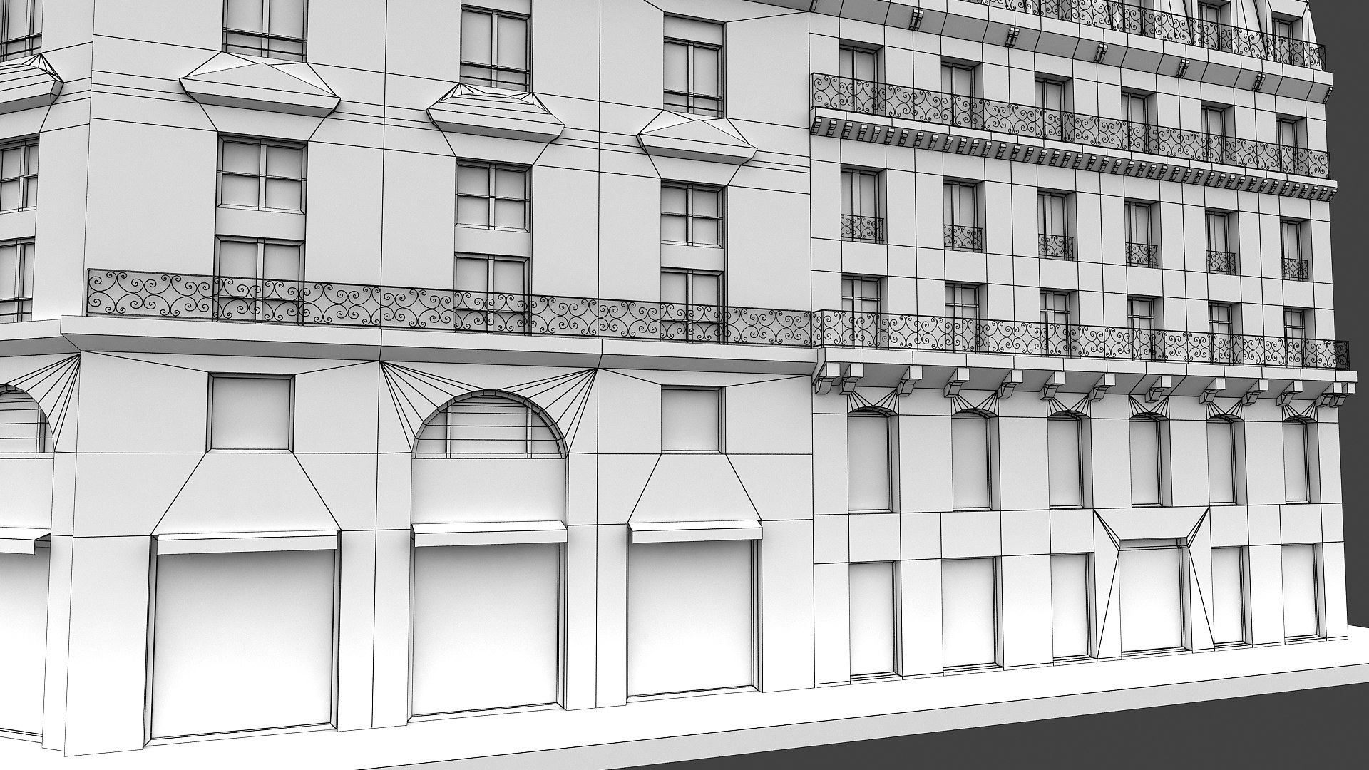 Typical Parisian Corner Building 04 3D Model - TurboSquid 1717175