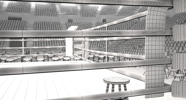 3d model boxing arena