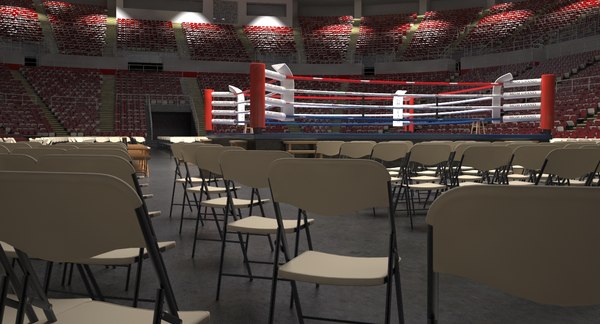 3d model boxing arena