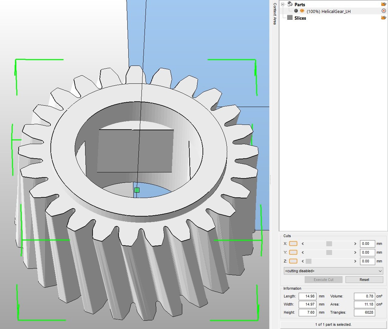Helical Gear Print 3d Obj