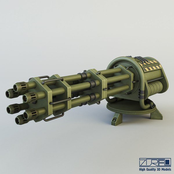 3D Gatling-Gun Models | TurboSquid