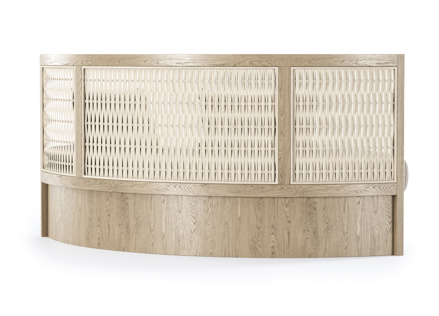 Isabel Wooden Rattan Loveseat IS25 By Bpoint Design 3D Model ...