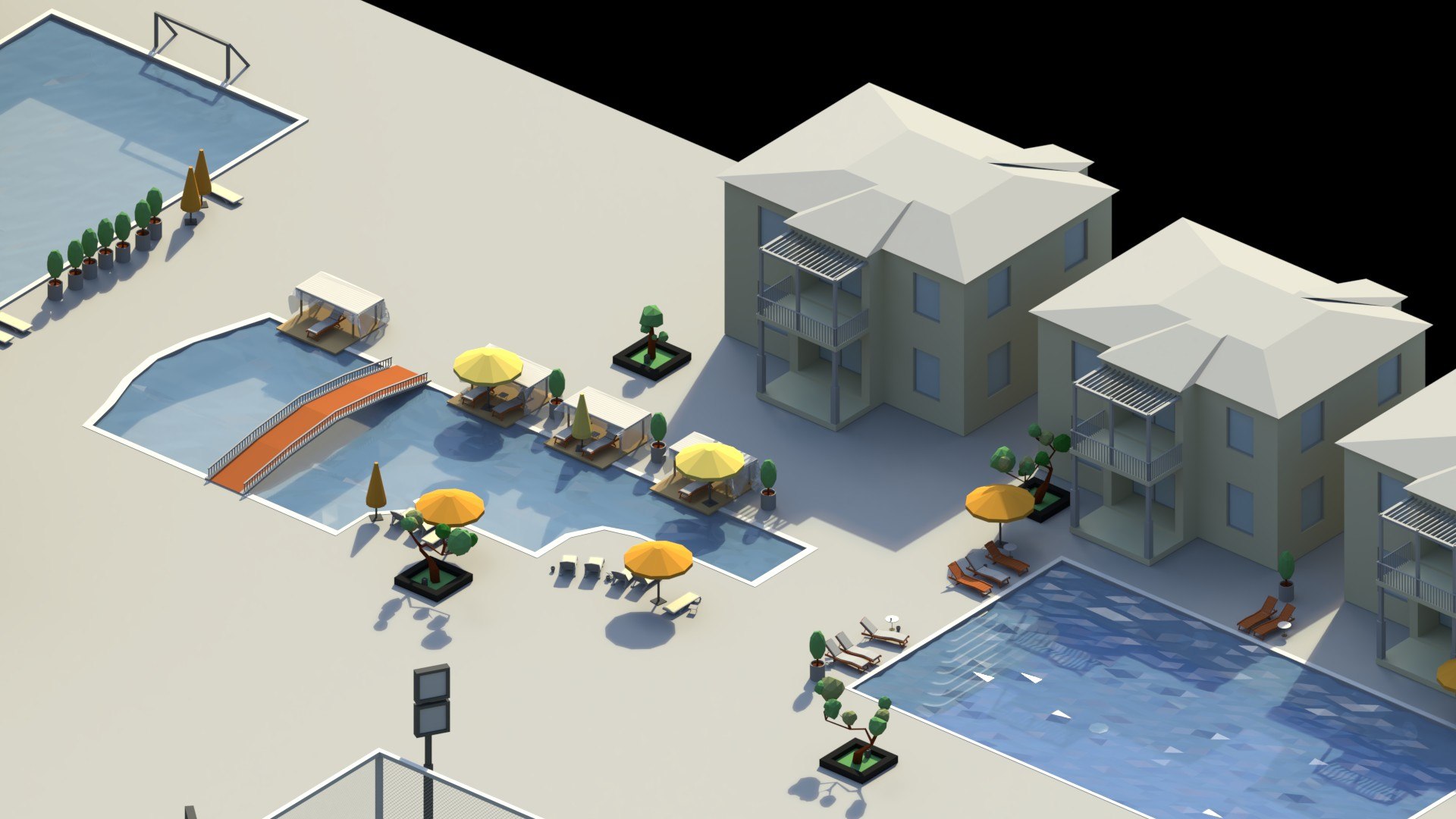 3D Holiday Resort Model - TurboSquid 1508224