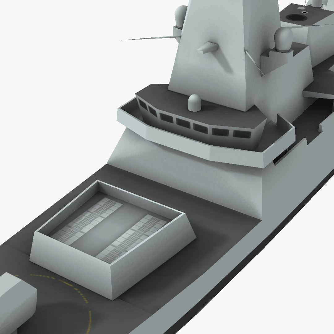 3d Type 45 Destroyer Low-polygon
