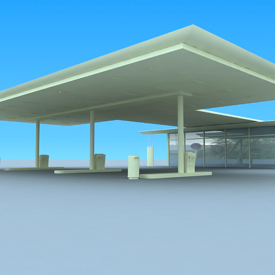 gas station 3d model