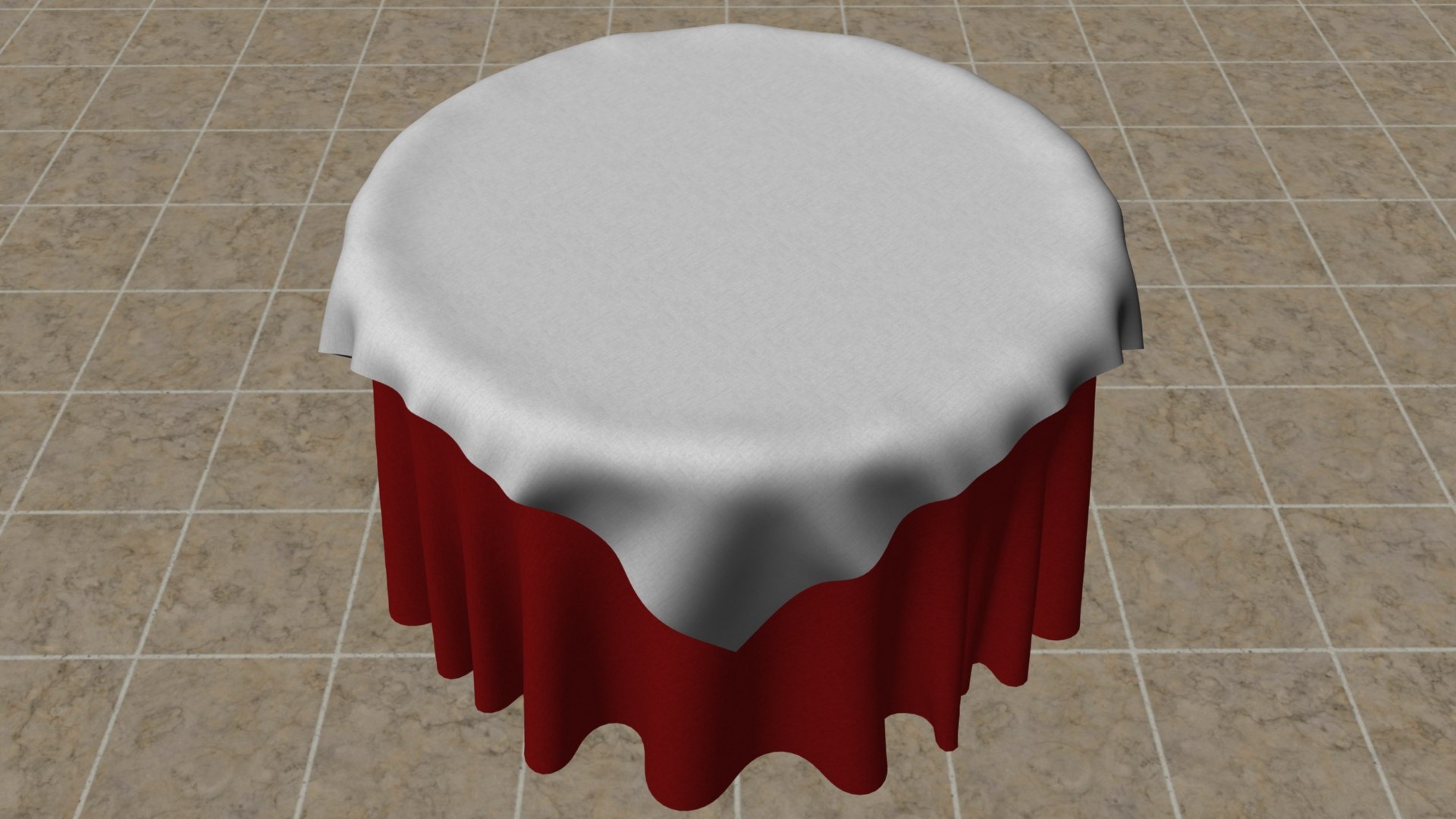 Cloth Tablecloth Table 3D Model - TurboSquid 1570831