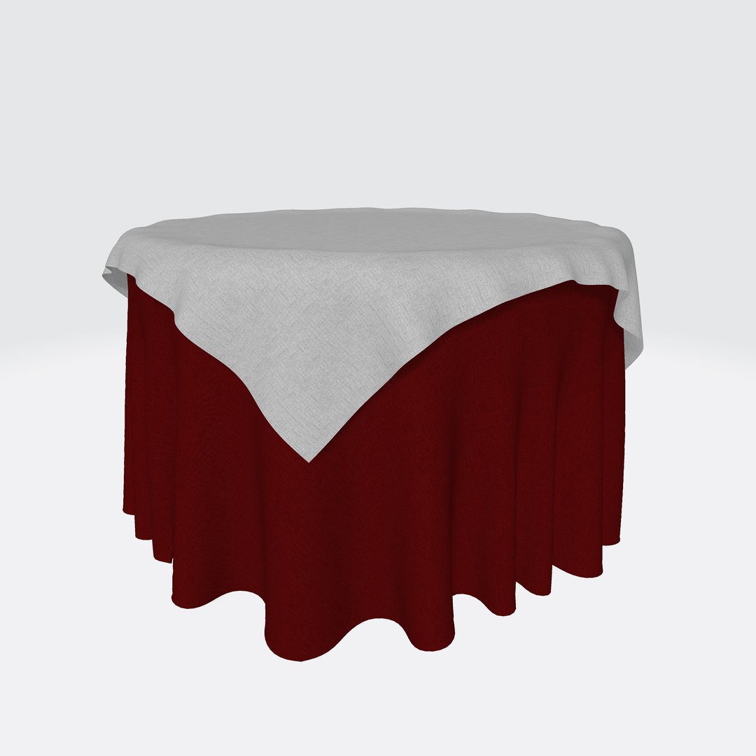 Cloth Tablecloth Table 3D Model - TurboSquid 1570831